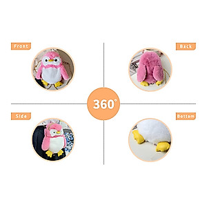 XMLiZhiGu Girls Women Penguin Plush Purses Crossbody Bags Kawaii Purse Cute Anime Shoulder Bag Black