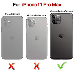 HianDier Wallet Case for iPhone 11 Pro MAX Slim Protective Case with Credit Card Slot Holder Flip Folio Soft PU Leather Magnetic Closure Cover for 2019 iPhone 11 Pro Max, White