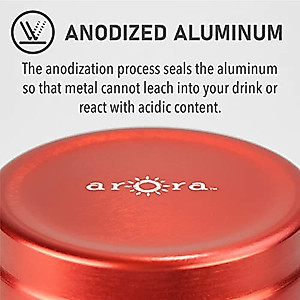 Arora Aluminum Cups, Metal Anodized Multi-Colored Blue, Red, Yellow, Purple Party Cup Set, Aluminum Cold-Drink Cup,24oz Cup Set of 4