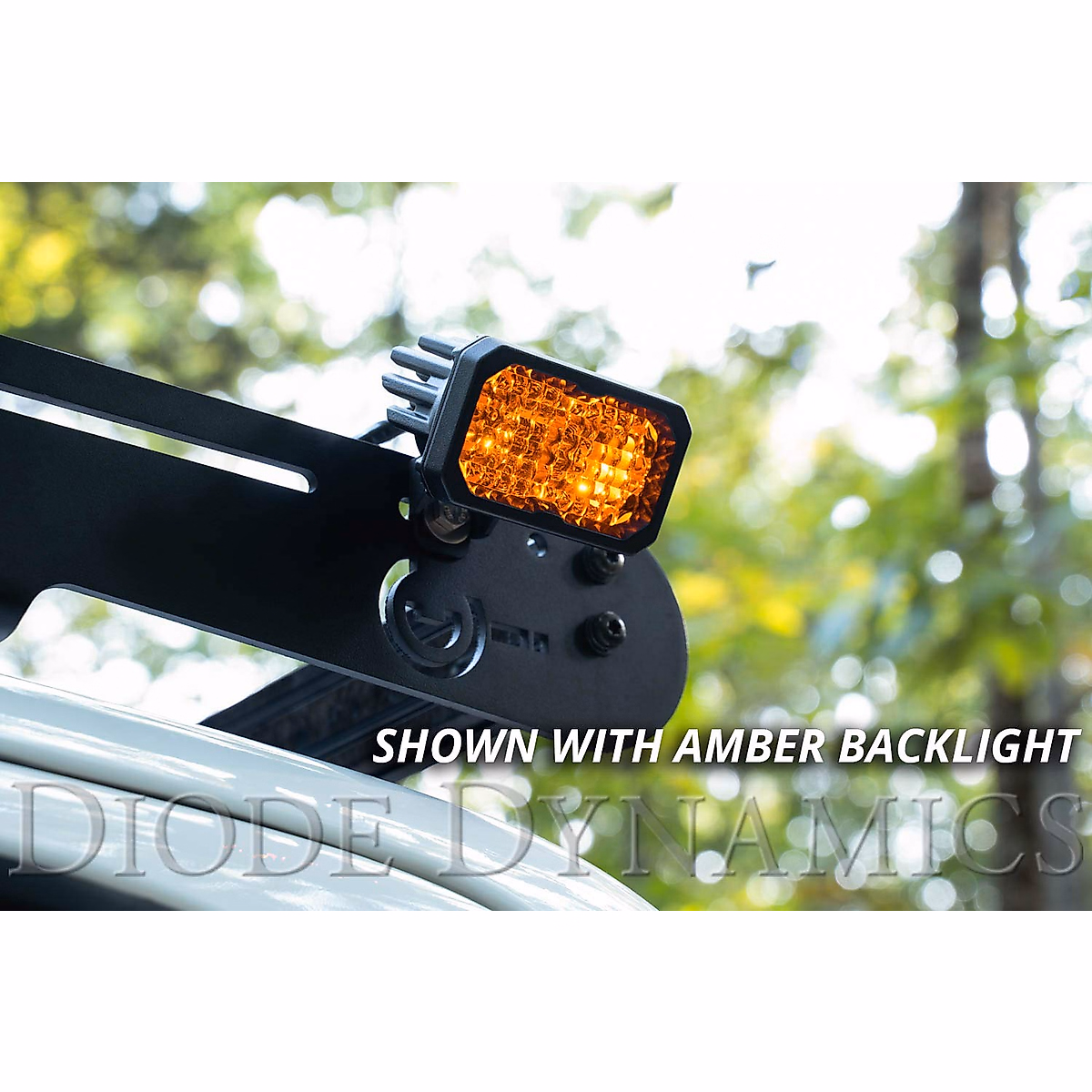 Diode Dynamics Stage Series 2in SAE Yellow Pro Standard LED Pod (pair), Driving w/Amber Backlight
