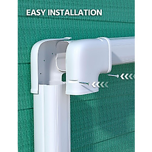 mensaosao 3" W 90° Flat Elbow, Level Bend Cover, Decorative PVC Line Set Cover Kit Parts Accessories for Ductless Mini Split Air Conditioners, Central AC and Heat Pumps