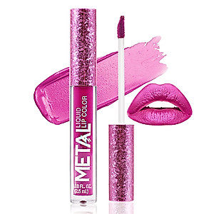 Boobeen Metallic Liquid Lipsticks Matte Lips Lipstick Pearl Glitter Lip Gloss High Pigment Long Lasting Nonstick Lip Glaze Makeup for Women and Girls (C-06)