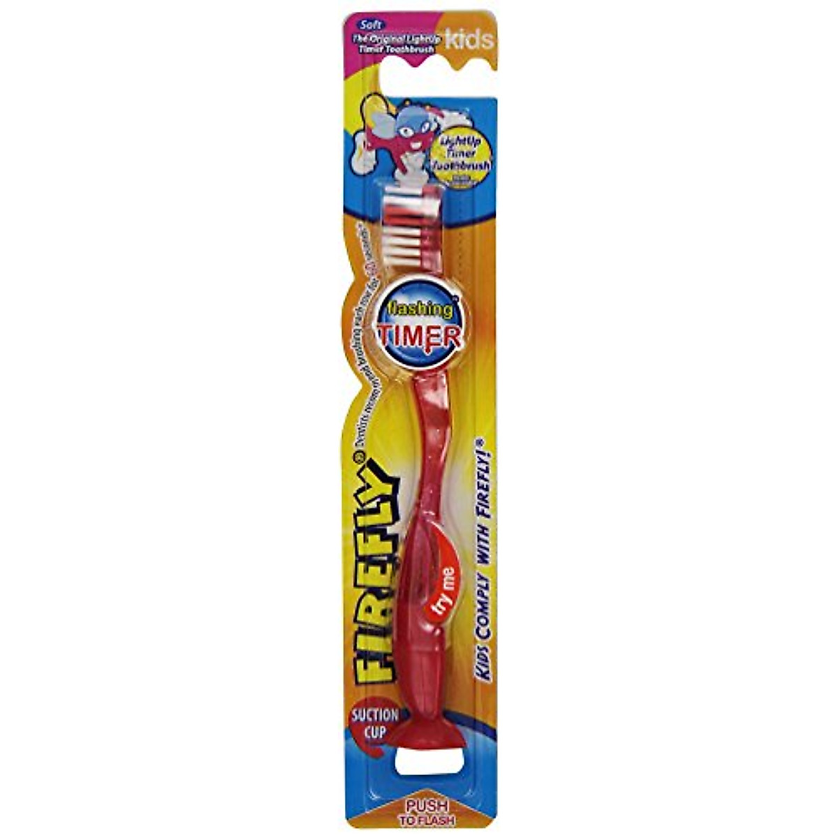 Dr. Fresh Firefly LightUp Timer Children's Toothbrush, Soft 1 ea. (colors may vary)