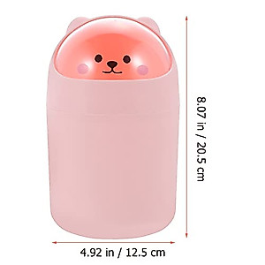 Cabilock Slim Desk Slim Desk Desktop Mini Trash Can with Lid Wastebasket Small Tabletop Paper Garbage Rubbish Bin with Lids Countertop Trash Container for Home Office Car Trash Cans Car Trash Cans