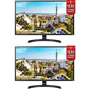 LG 32UD59-B 32-inch 3840x2160 Ultra HD 4k LED Dual Monitor Bundle with 1 YR CPS Enhanced Protection Pack