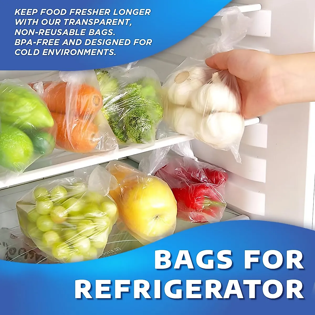 TPPLASTIC 11" x 17" Clear Plastic Produce Bags on Roll, 960 Count – Food Storage for Bread, Vegetables, Fruits, Meat - BPA-Free, Leak-Proof, Durable HDPE Bags for Kitchen, Bulk Food, and Storage Use