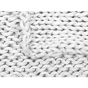 Chunky Knit Throw Blanket - Hand Made - Acrylic & Wool Boho Blankets for Chair, Sofa, Bed & Home Decorations - Warm Cover - Decorative Furnishings - 50’’ x 70’’ - Ivory – Woven.St