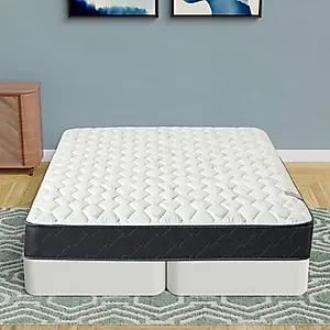 Continental Sleep 4-Inch Low Profile Split Wood Traditional Box Spring/Foundation for Mattress Set, King, White