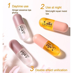 Moisturizing Lip Plumper Set - Natural Lip Plumper and Lip Care Serum, Lip Gloss For Day & Night, Lip Enhancer for Fuller, Hydrating & Reduce Fine Lines, 6ml
