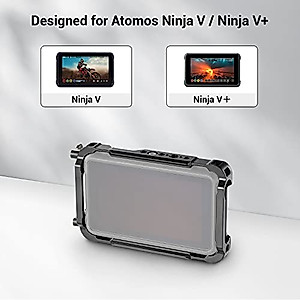 SmallRig Ninja V Cage/Ninja V+ Monitor Cage for Atomos Ninja V and Ninja V+,Built-in NATO Rail and HDMI Cable Clamp Monitor Cage CMA2209