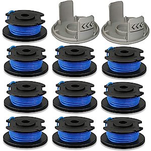 LEIMO KPARTS 0.065 String Trimmer Spool Line for Ryobi One+ AC14RL3A, 0.065" Autofeed Replacement Spools for Ryobi 18V, 24V, and 40V Cordless Trimmers (12 Pack)