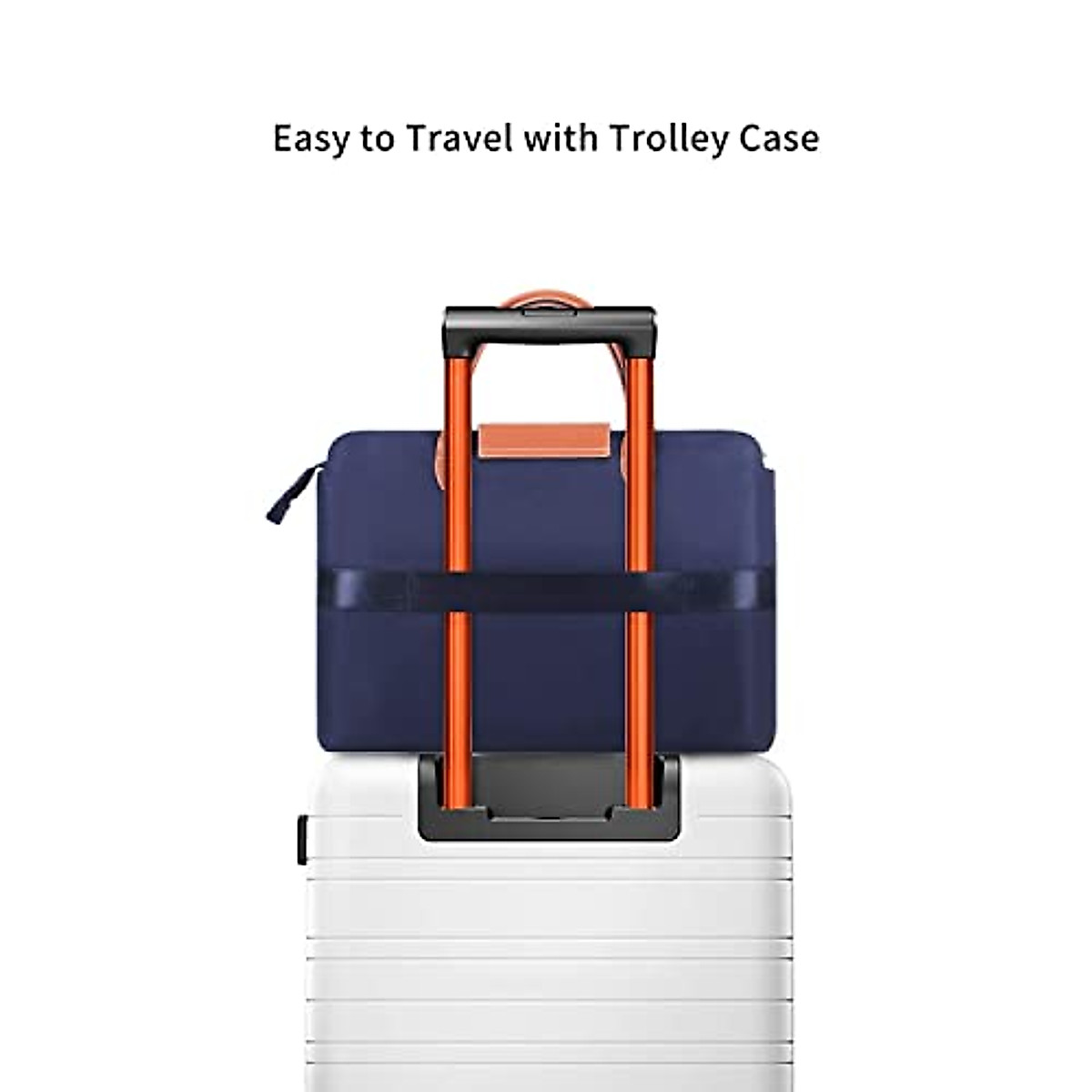 Kamlui 15.6 Inch Laptop Bag for Women,Computer Bag Waterproof Canvas Laptop Shoulder Messenger Female Laptop Sleeve Case for Macbook Pro Air HP Dell,(Blue)