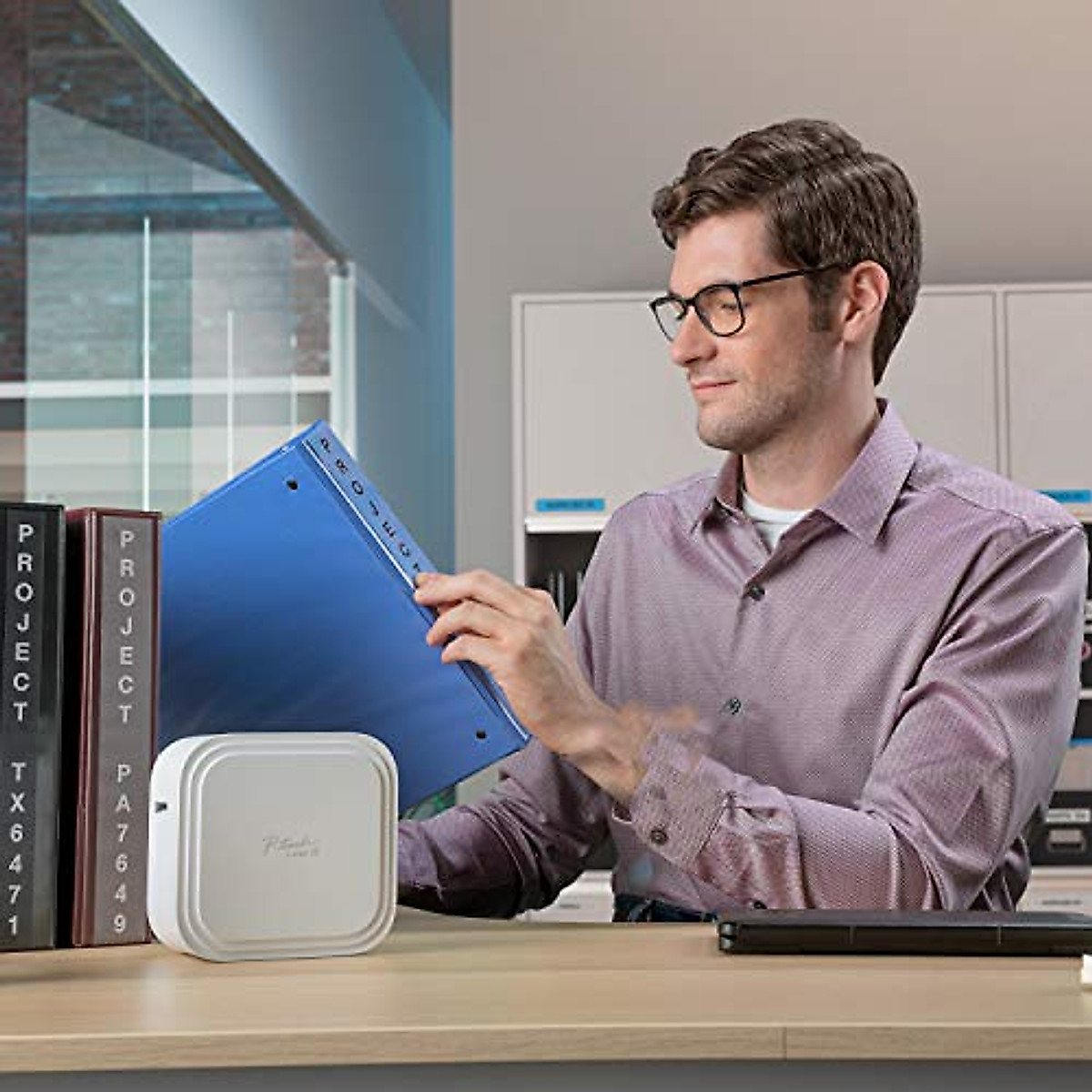 Brother P-Touch TZe-M65 White Print on Matte Clear Label Tape 1.4” (36mm) Wide x 26.2’ (8m) Long