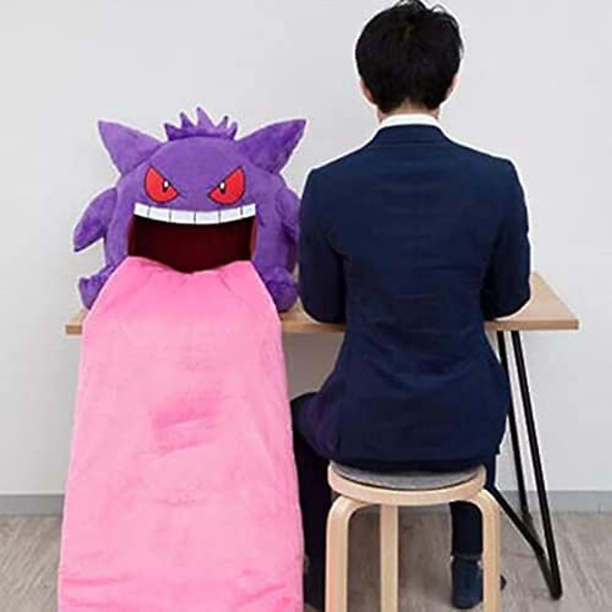 XKUN Cozy Gengar Cartoon Sleeping Pad 2 in 1 Nap Pillow Portable Foldable Sleeping Bag 63x19 Inches Nap Pad for Children Boys and Girls, for Movie Night, Nap and More, Best Gift for Kids