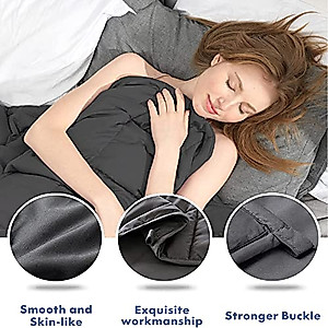 Weighted Blanket (60"x 80" 20 lbs Queen Size) Cooling Heavy Blanket Perfect Breathable Microfiber Material with Premium Glass Beads Soft Weighted Blankets for Adult All-Season