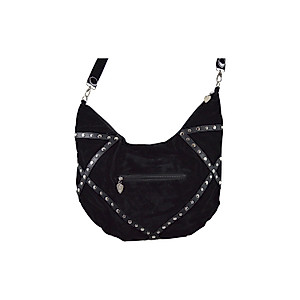 Restyle Gypsy Gothic Witch Moon Child Black Velvet Large Slouchy Hobo Bag