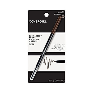 COVERGIRL Easy Breezy Brow Micro-Fine + Define Pencil, Soft Brown, 0.003 Oz