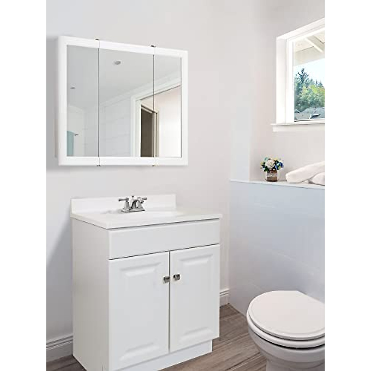 Design House Wyndham Unassembled Bathroom Vanity Cabinet Without Top, 24 in, White