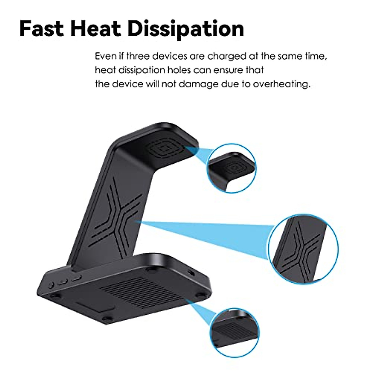 Wireless Charger for Samsung, 3 in 1 Wireless Charging Station for Samsung Galaxy S23 Ultra/S22/S21/S20/Note 20/Z Flip 4/Z Fold 4, Samsung Watch Charger for Galaxy Watch 5 Pro/4/3, Galaxy Buds 2/Pro/+