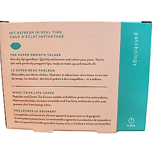 Patchology FlashPatch Hydrating Lip Mask Gels with Hyaluronic Acid, Green Tea and Peptides for Ultra Hydration & Repair - Best Dry Lip Treatment & Moisturizer for Dry Lips - Day & Night Use (5 Count)