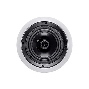Monoprice 2-Way Polypropylene Ceiling Speakers - 6.5 Inch, Pair, With Paintable Grille - Aria Series