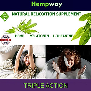 Hemp Sleep Gummies Triple Action | Promotes Healthy Sleep | Relaxes Body & Mind | Made in USA | 5mg Melatonin | 200mg Hemp | 10mg L-Theanine | 60 Organic Gummies