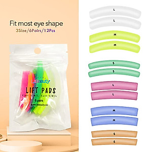 Libeauty Lash Lift Rods, Eyelash Curlers, Different Size Lash Curler for Lash Lift(12PCS)