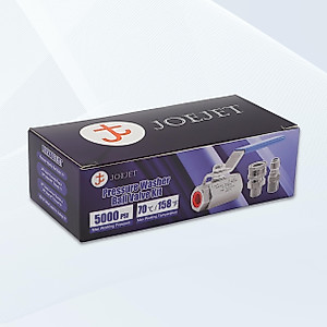 JOEJET High Pressure Washer Ball Valve Kit, 3/8" Quick Connect Ball Valve for Power Washer Hose, 5000 PSI