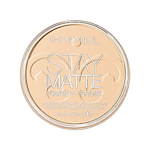 Rimmel London Stay Matte - 001 Transparent - Pressed Powder, Lightweight, High Coverage, Shine Control, 0.49oz