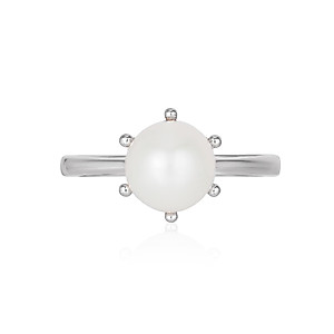 Jewelili Enchanted Disney Fine Jewelry Sterling Silver 1/10 Cttw Diamond Ariel Disney Ring Size 9