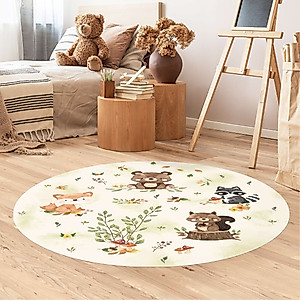 Flower of Life Round Area Rug Spa Mat Runner, Non-Slip & Absorbent Accent Rug, Washable Chair Mat for Vanity Bathtub Shower Entryway Patio Porch 24" Diameter Sacred Geometry Rug