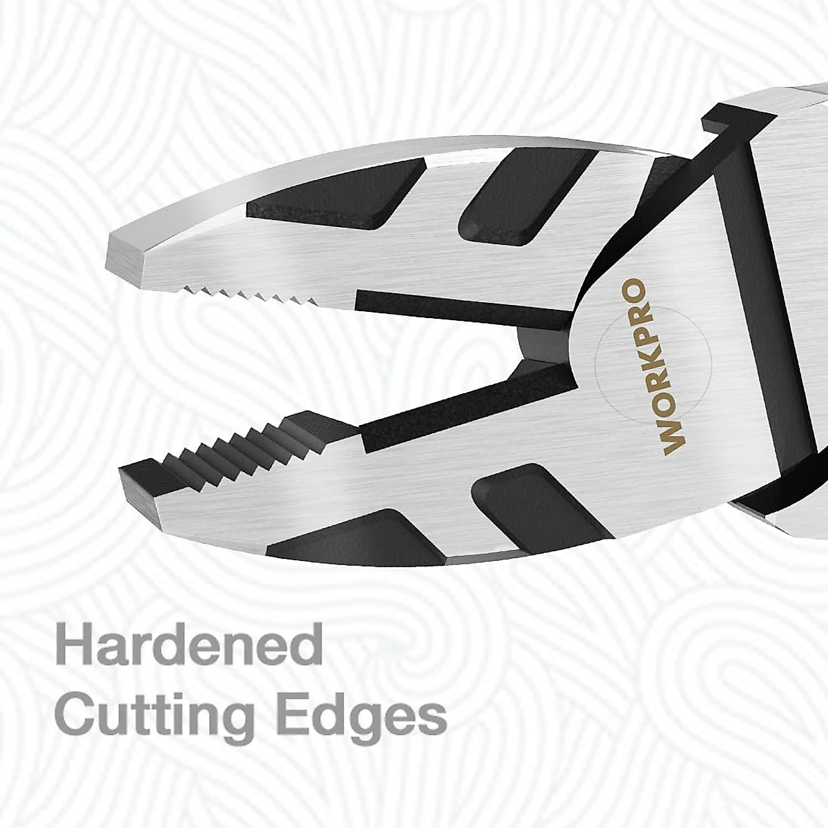 WORKPRO 8-Inch Linesman Pliers in CRV Steel for Twisting and Cutting Wires, Clamping Screws