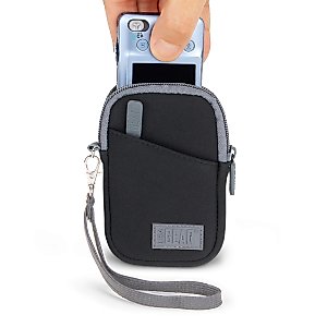 USA Gear Small Digital Camera Case with Wrist Strap, Belt Loop - Camera Case Small Compact Compatible with Canon Powershot Elph, Pouch G7 Mark iii, Nikon Coolpix, Cybershot, Pixpro & More (Black)