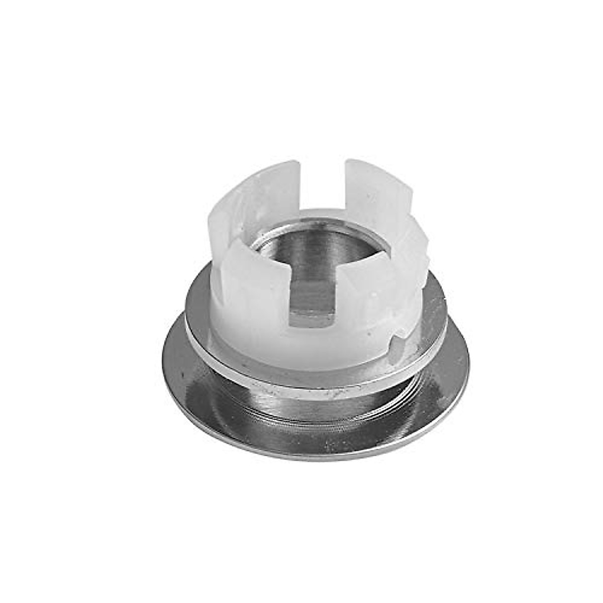 Sink Basin Trim Overflow Cover Brushed Nickel Brass Insert in Hole Round Caps