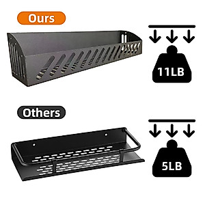 NAFCOOL Magnetic Spice Fridge Rack Shelf Organizer for Refrigerator, 2 Packs Moveable Magnetic Seasoning Organizer Shelves Kitchen Gadgets for Refrigerator Microwave Oven Washer, 12” Long…