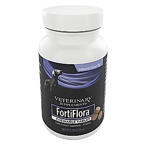 Veterinary Supplements Chewable Dog Probiotic Supplement Tablets - 45 ct. Canister
