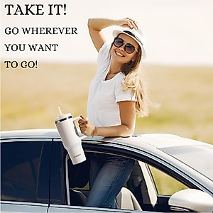 MEDA Tumbler with Lid & Straw 40oz | Leak Proof,Insulated, Reusable Travel Coffee Mug Stainless Steel | Includes Tumbler Accessories Straw Cover + Silicone Boot for Water,Iced Tea,Coffee (Rose, 40oz)