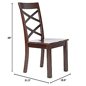 Safavieh Home Collection Ainslee Brown 18-inch Dining Chair (Set of 2)