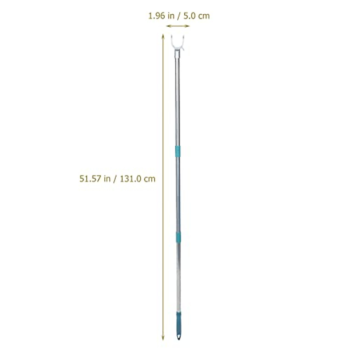 Homoyoyo Clothes Rack Multi Functional Clothes Pole Clothes Hanger Rod Wardrobe Hook Pole Splicing Pole Hook Home Balcony Clothing Reach Pole Garment Pole Outdoor Apparel Closet Rod