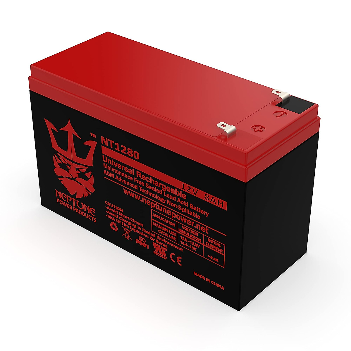 Neptune Brand NT1280 12v 8ah Replacement SLA Battery for 12V 8Ah APC Back-UPS ES 650 UPS Replacement Battery