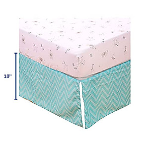 Baby Bees Animal Kingdom 4 Pieces Crib Bedding Sets for Boys and Girls | Baby Bedding Crib Set of Crib Sheet, Quilt, Dust Ruffle for Standard Size Crib