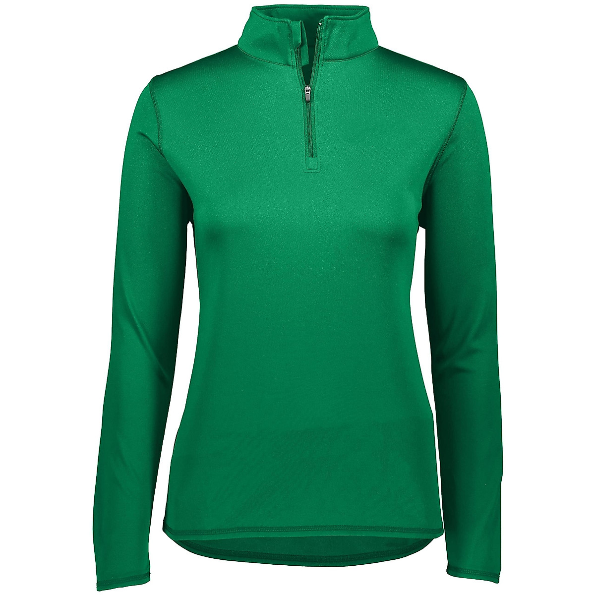 Augusta Sportswear Ladies Attain Wicking 1/4 Zip Pullover - Women's Running Long Sleeve Jacket with Sun Protection, Kelly, Large