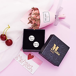 Melix Home Stainless Steel CuffLinks for Men Groom Meet Me at The Altar Wedding Gifts Cuff Links (love me forever)