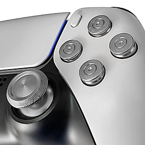 Metal Buttons for PS5 Controller ABXY Buttons Replacement Aluminum Analog Thumbsticks Action Buttons and Direction Keys