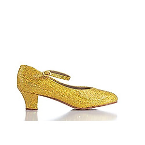 Theatricals Womens Starlite 1.5" Glitter Character Shoes Gold 07.5M T3115