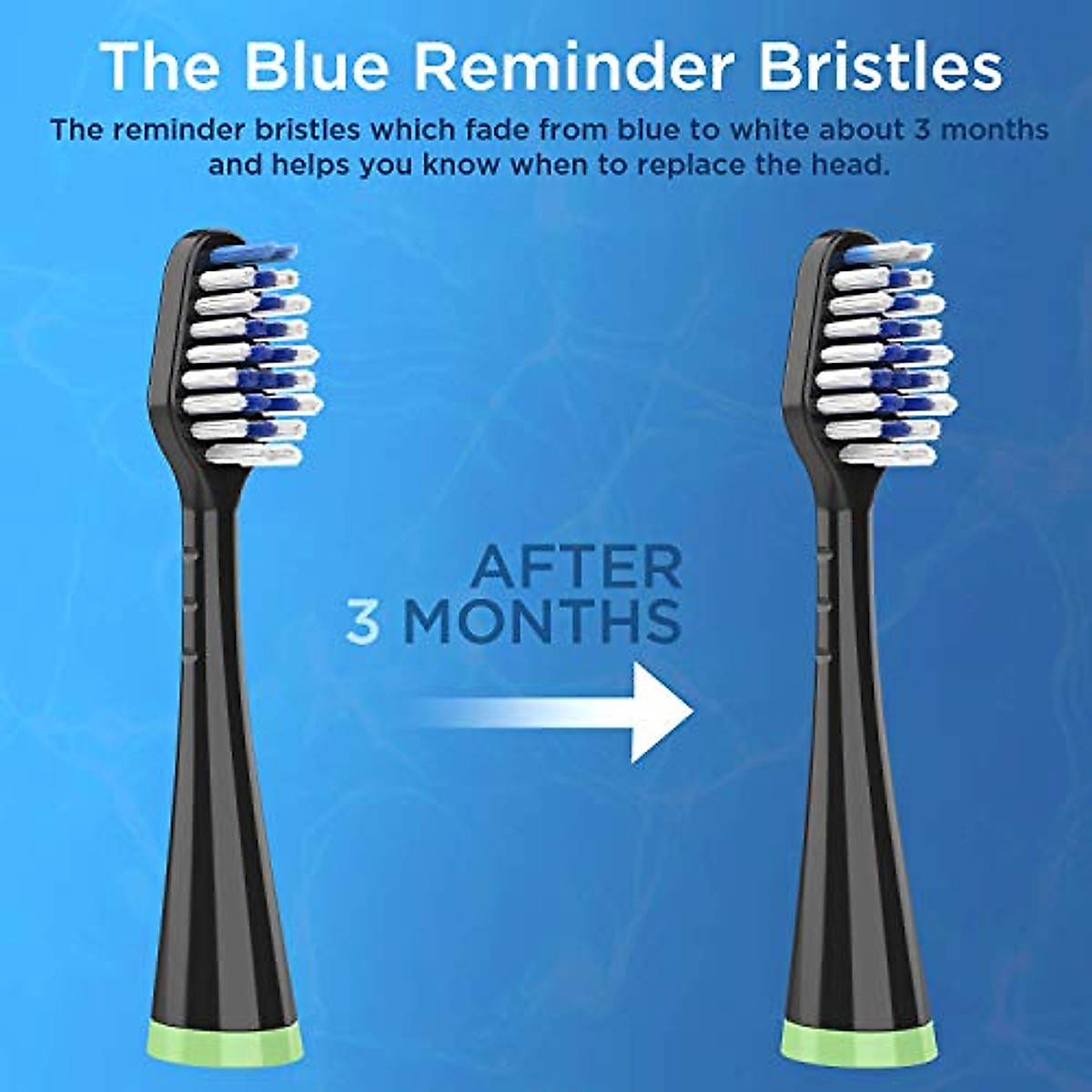 Brush Heads for Waterpik Complete Care 5.0 & 9.0, 4-Pack, Black