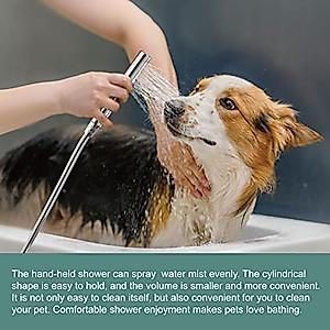 Heyalan Handheld Shower Handheld Shower Spray Bathroom Shower Wand High Pressure Luxury Hand Shower Brass High Flow Hand Shower Head,Dual Functions Style,Brushed Nickel