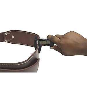 Zeluga 20-176 3in. Heavy Duty Ranger Style Leather Work Belt, Brown