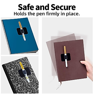 ZINCCO 4 Pack Pen Holder for Notebooks, Self-Adhesive Pen/Pencil Loop, Ultra-Thin, Elastic Pen Holder, Journal Pen Holder, Pen Holder for Clipboard, Planner Pen Holder, Adhesive Pen Loop.