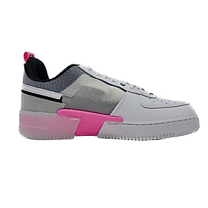 Nike Air Force 1 React Mens, White/White-Black-Pink Spell, 11 M US